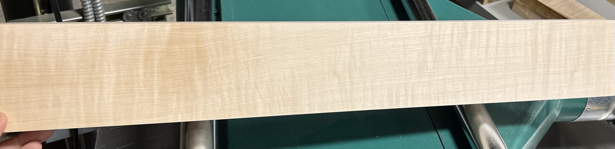 Neck Blank-#13227–3A Grade Hard Flame Rift Sawn 28.75”x4”x1.45 ...