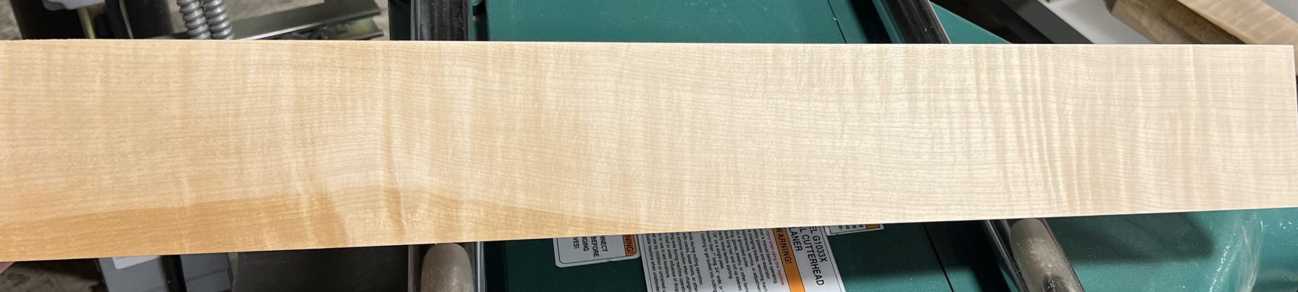 Neck Blank-#13227–3A Grade Hard Flame Rift Sawn 28.75”x4”x1.45 ...