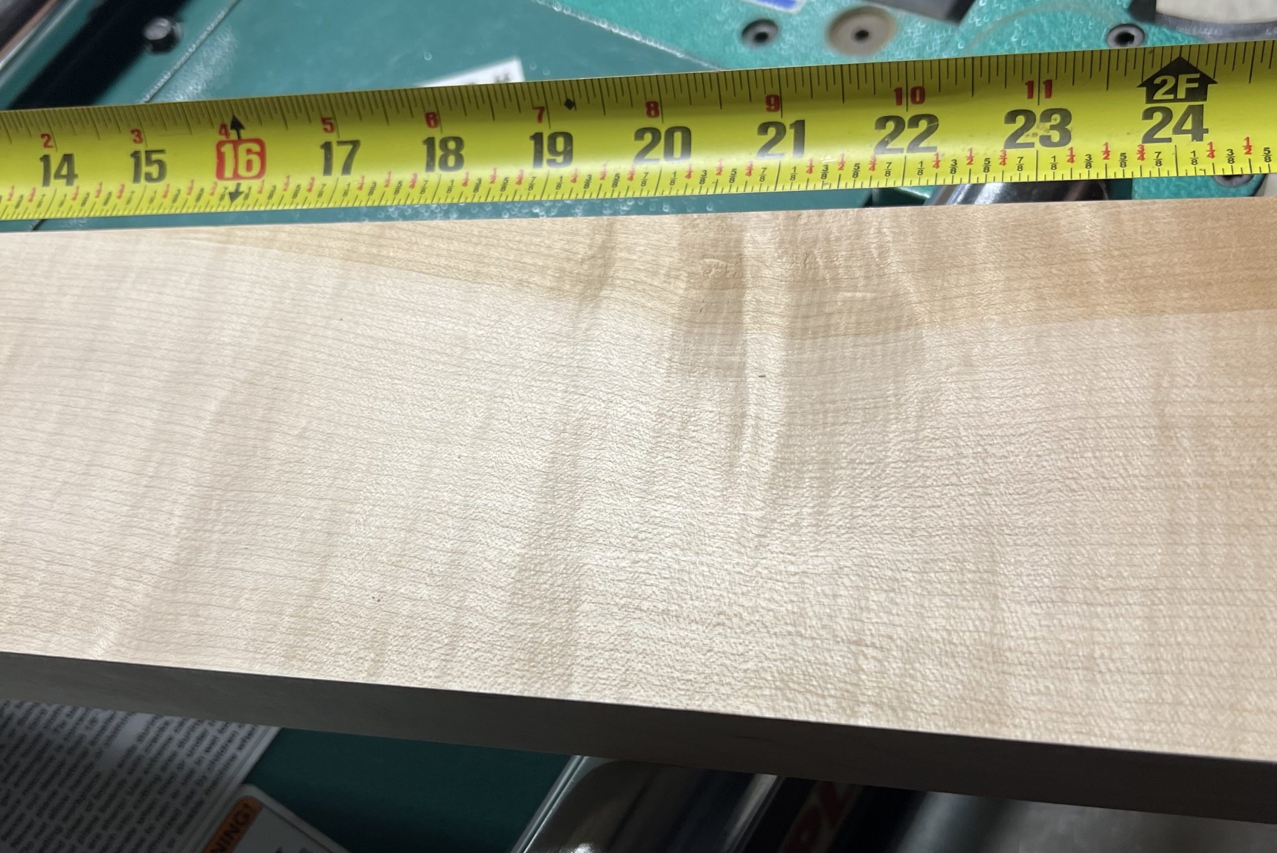 Neck Blank-#13227–3A Grade Hard Flame Rift Sawn 28.75”x4”x1.45 ...