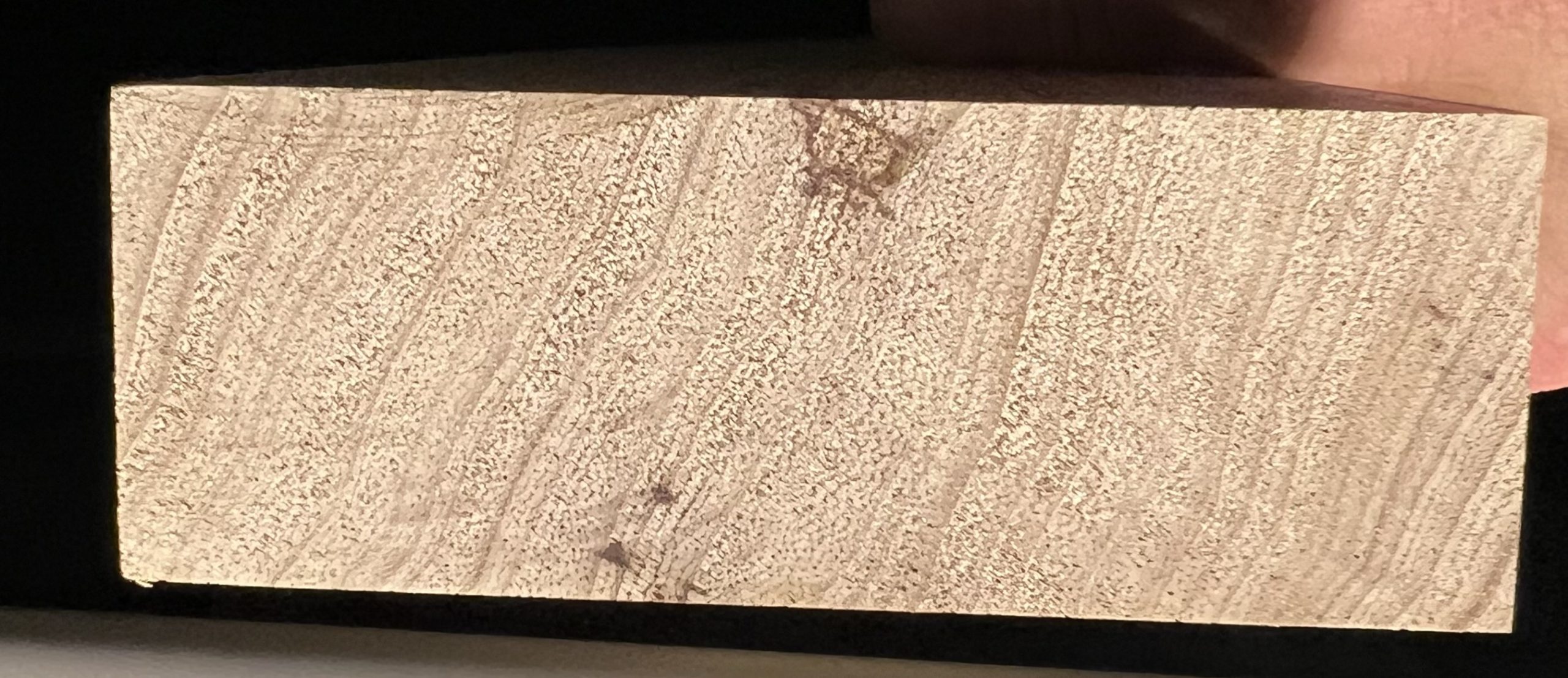 Neck Blank-#13394-Black Limba-Rift Sawn-35″x4.25″x1.74″ – Kimball Hardwoods