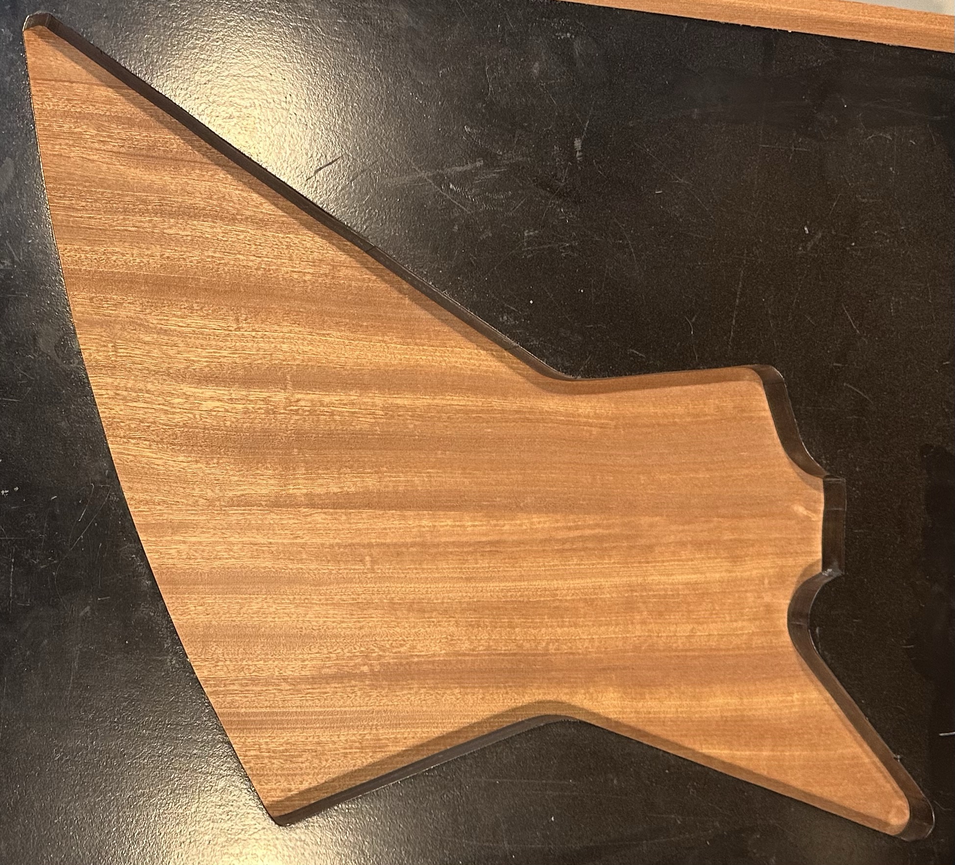 Body Blank-#13711-Sapele-Explorer Size-2 Piece Glued-23.75″x25″x1.75 ...