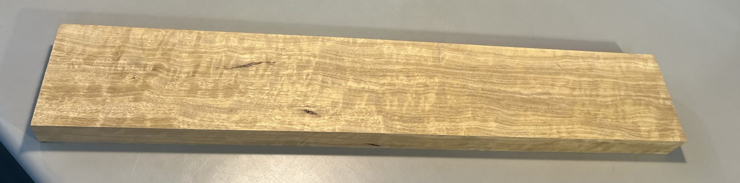 Neck Blank-#13662-Flame Black Limba-Heavy Figure-Rift Sawn-29.25″x4.75 ...