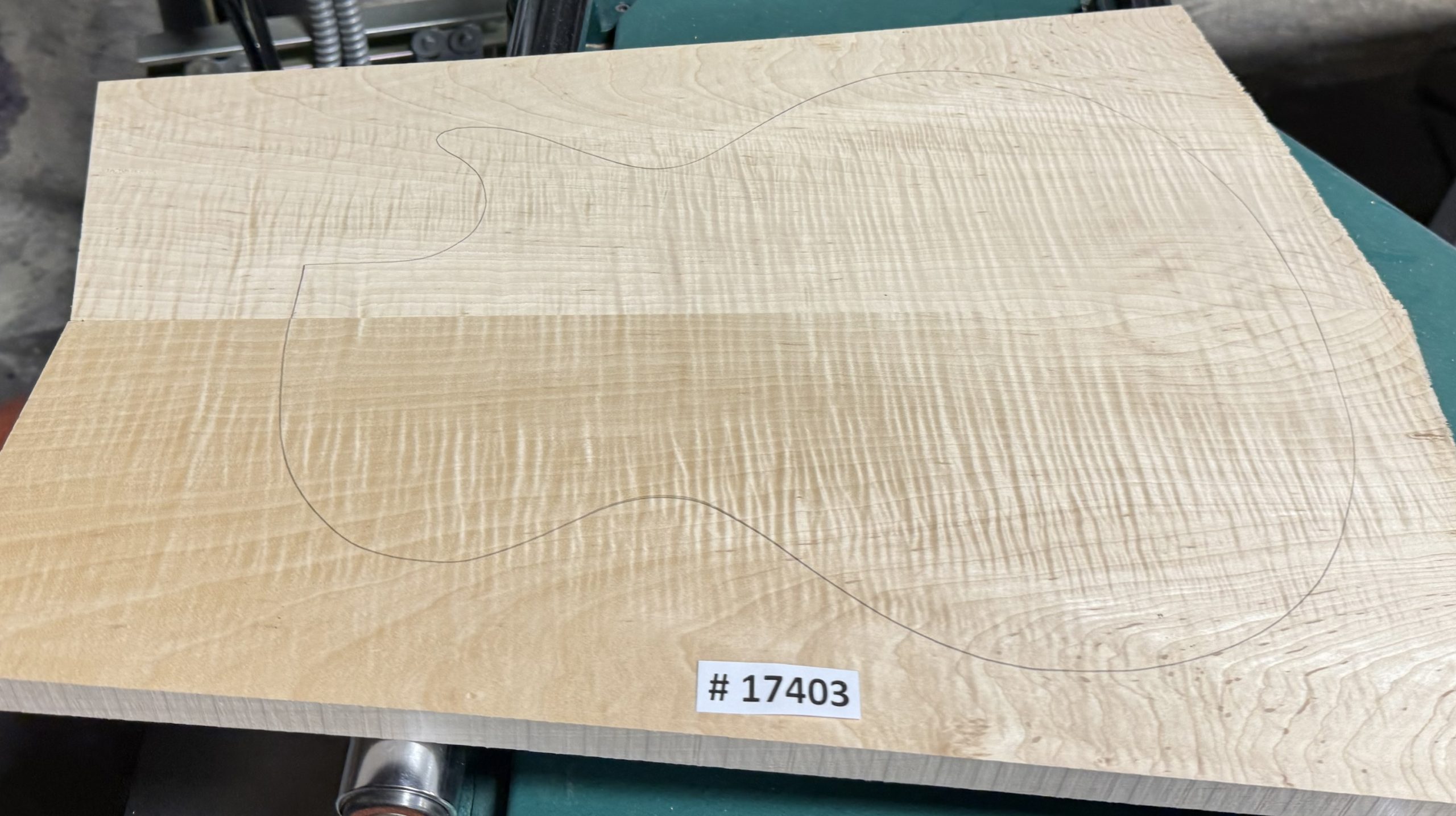 Carved Top-# 17403—4A Grade Hard Flame Maple 22”x17”—14”—12”x.77 ...